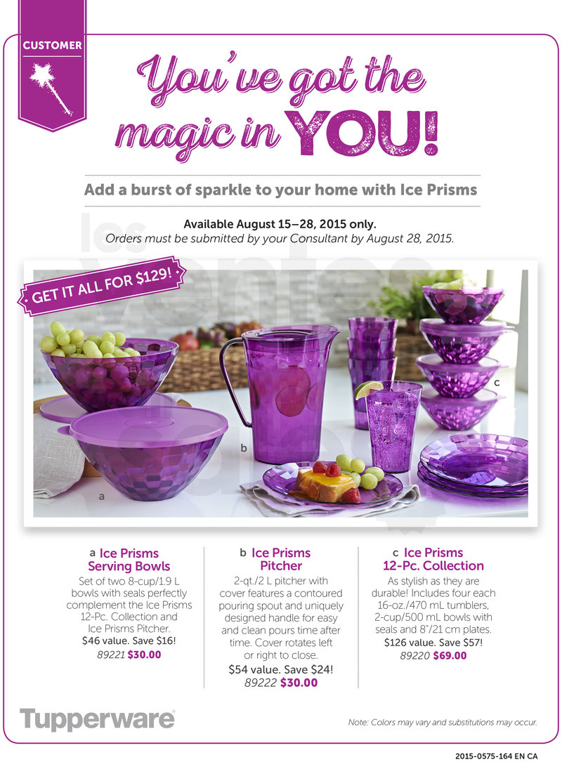 Tupperware Ice Prisms 35% to 45% off | allsales.ca